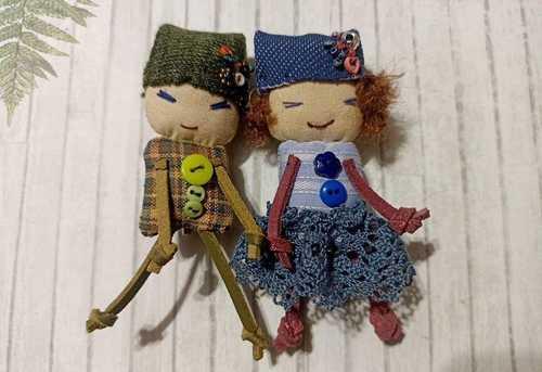 Сувенир мальчик и девочка, текстильные куколки