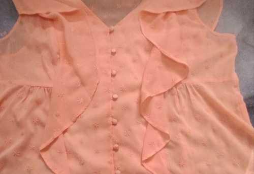 Блуза персиковая вышивка 54 56
