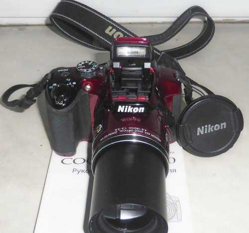 42х-кратный ультразум Nikon Coolpix P510 GPS Red