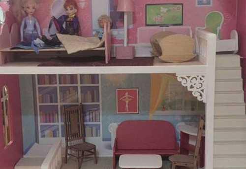 Домик кукольный для Барби с мебелью