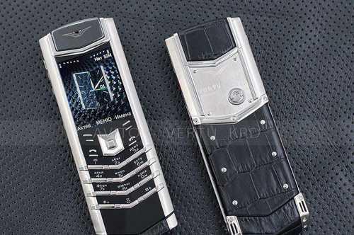 Vertu Signature S Design Steel Black Alligator