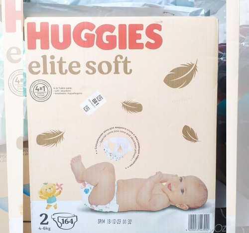 Подгузники Huggies elite soft 2(82)