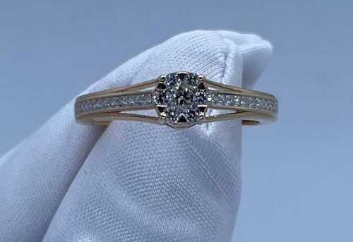 Золотое кольцо с бриллиантами 17р (35800)