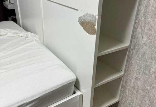 Кровать IKEA бримнэс с матрасом и наматрасником