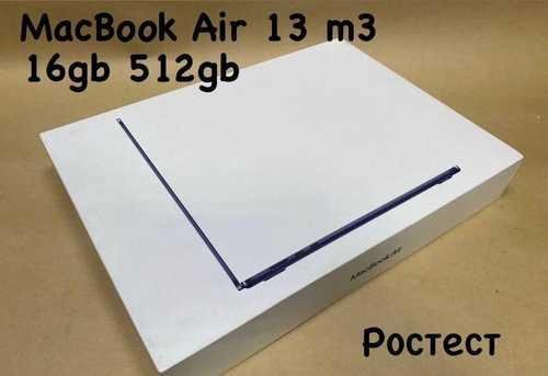 Macbook Air 13 m3 16gb 512gb Ростест