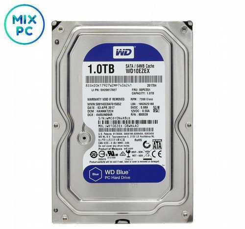 Накопитель HDD 3.5" 1TB WD Blue WD10ezex Б.У