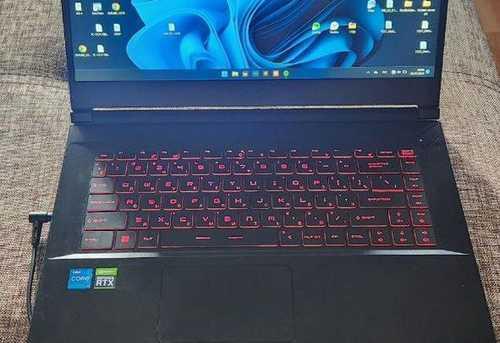 Игровой ноутбук 15.6" MSI GF63 Thin 11UC-255XRU, 256 ГБ, Core i5-11400H, RAM 16 ГБ, GeForce RTX 3050 4 ГБ