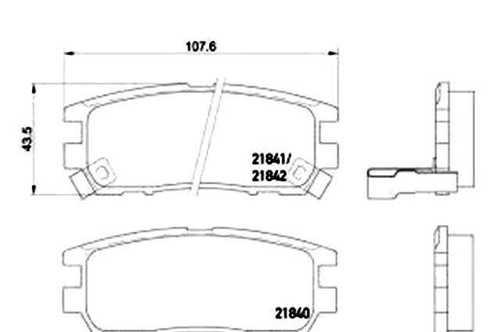 Колодки тормозные задние Mitsubishi Pajero 2