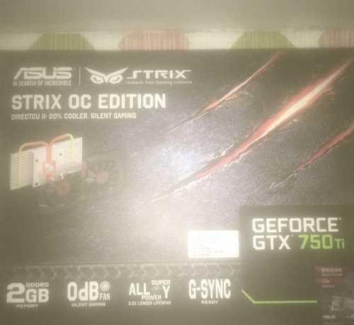 Видеокарта asus GeForce GTX 750 Ti strix OC 2GB