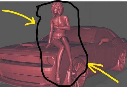 Модель Девушки на автомобиле