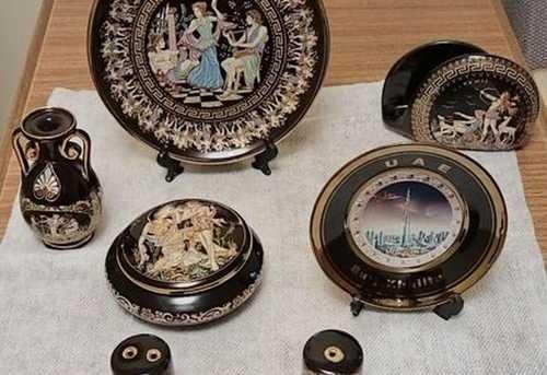 Греческих сувенирный набор посуды