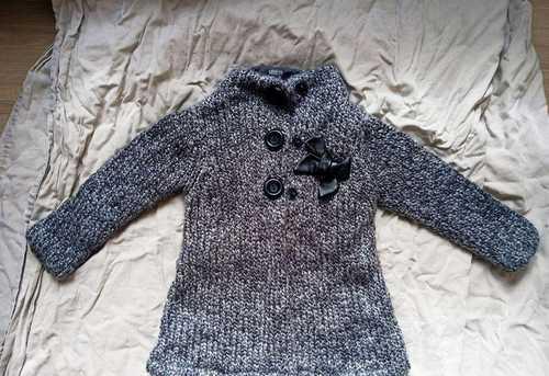 Zara детское вязаное пальто