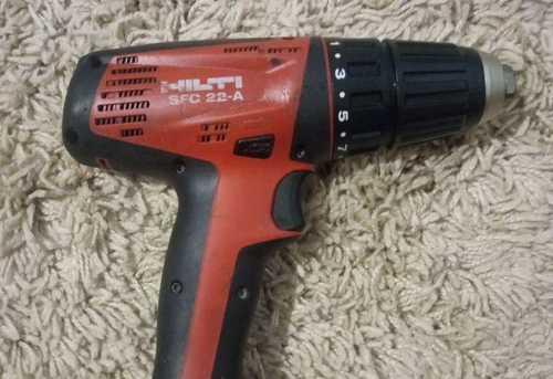 Аккумуляторный шуруповерт hilti sfc 22-A