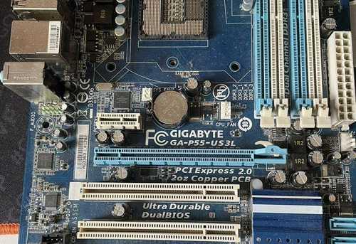 Материнская плата gigabyte ga-p55-us3l