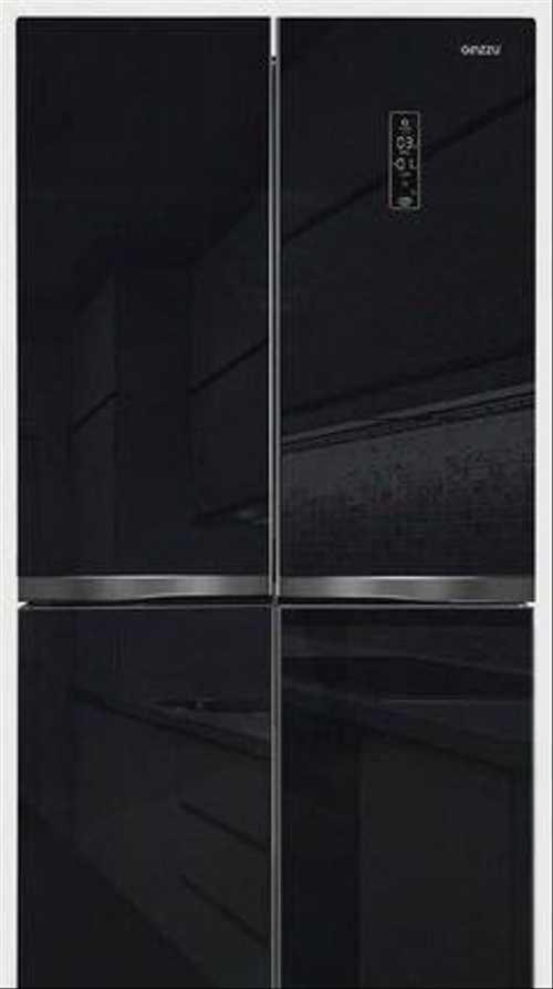 Холодильник Ginzuu NFI-4414 (черное стекло) Новый