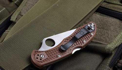 Складной нож Delica Flat Ground Brown 11fpbn