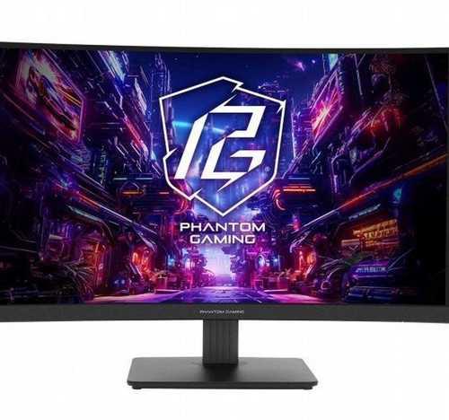 ASRock 27" Phantom Gaming PG27QRT1B Black (VA, 2560x1440, 2xhdmi DP, 1 ms, 178/178, 300 cd/m, 180Hz