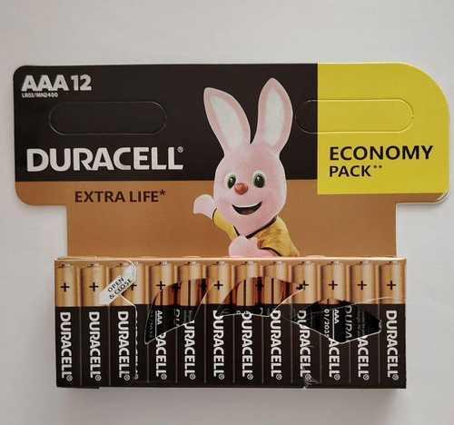Батарейки duracell ааа 12шт