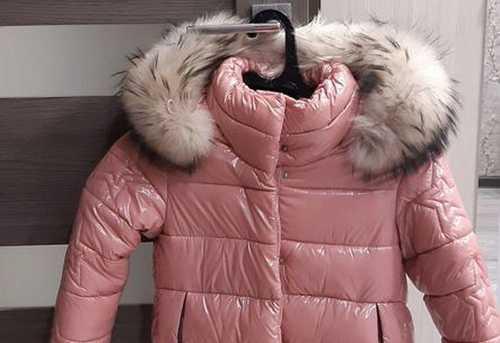 Зимнее пальто для девочки 122 см