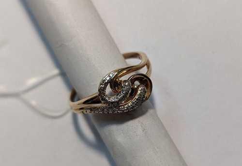 Золотое кольцо 585 проба с бриллиантом