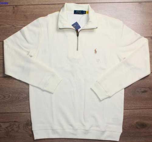 Polo Ralph Lauren молочный джемпер полузамок (Арт.54258)