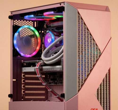 Игровой компьютер fatality331 RTX 4060 8GB NEW Ryzen 5 7500F Evesky firerose F3-A pink