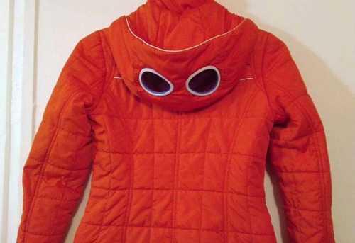 Куртка с очками оранжевая весна-осень демисезон
