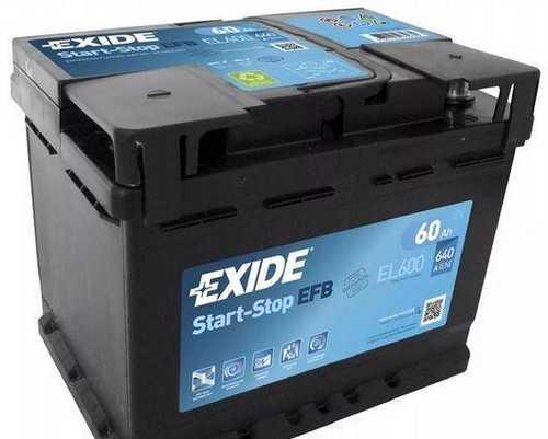 Аккумулятор Exide EFB EL600 6ст-60 обр. (Start-Sto