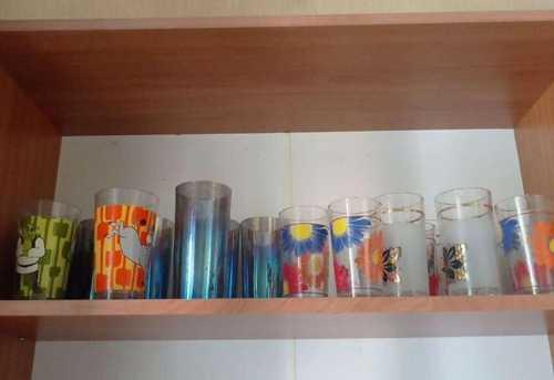 Стеклянные стаканы в ассортименте