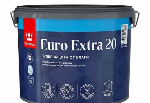 Краска моющаяся Tikkurila Euro Extra 20 база А бел