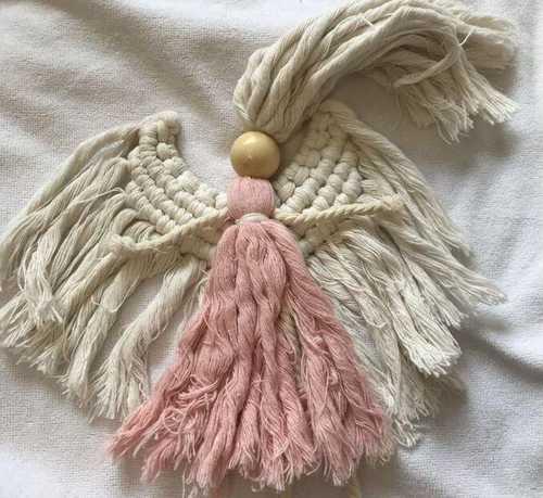 Макраме декор для детской ангел