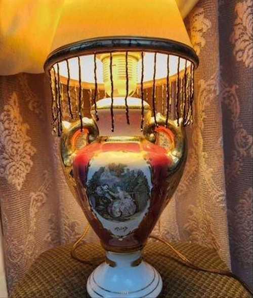 Лампа, ночник, светильник фарфор Франция