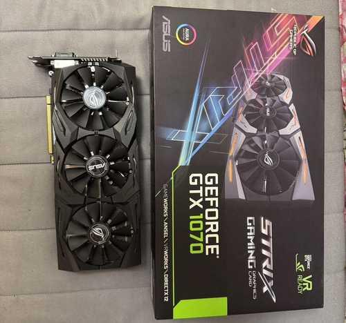 Видеокарта GTX 1070 8gb asus strix