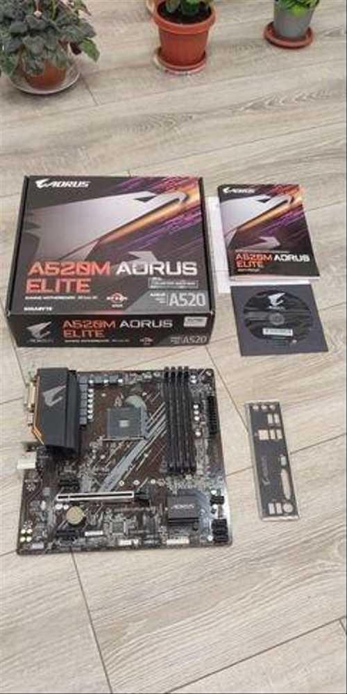 Материнка AM4 A520 aorus elite