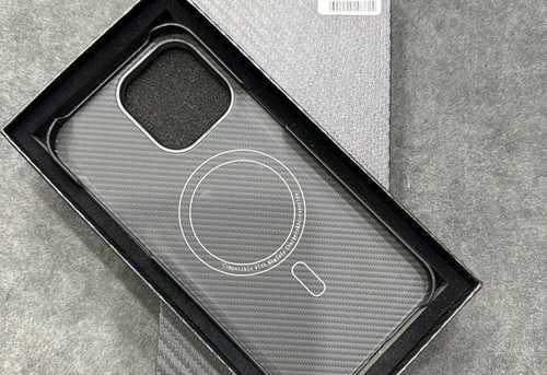 Чехол-накладка на iPhone 14 pro max карбон