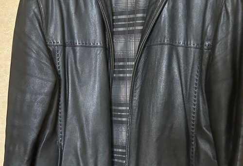 Кожаная куртка мужская черная