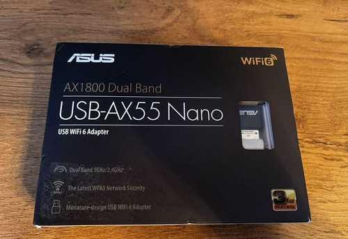 USB адаптер WiFi 6 Asus USB-AX55 Nano