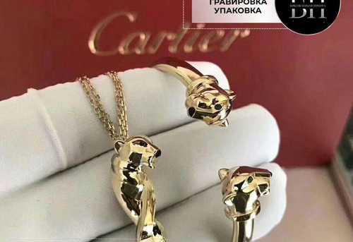 Cartier браслет и подвеска из золота