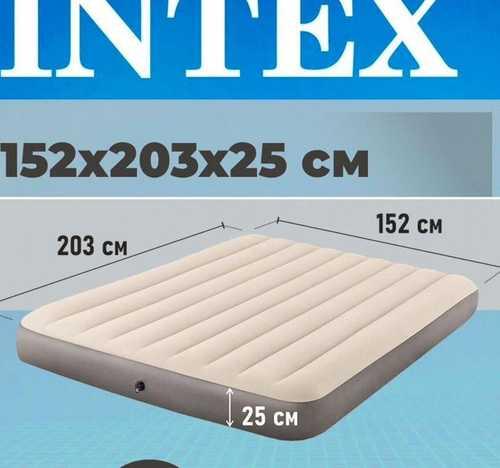 Матрас надувной 64103 intex 152х203х25 см