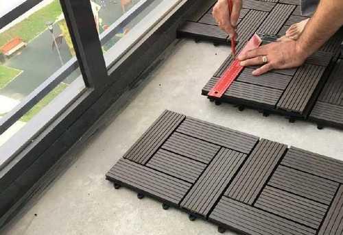 Садовый паркет из дпк 32x32 см