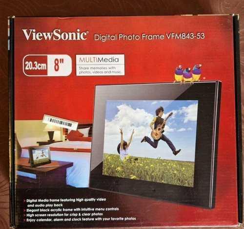 Цифровая фоторамка ViewSonic VFM843-53E, новая