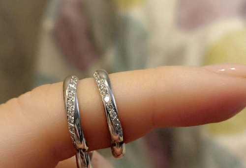 Серьги из белого золота с бриллиантами