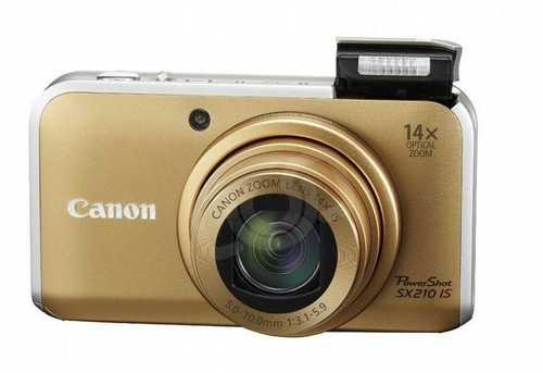 Canon powershot sx210 is, золотой (идеал)