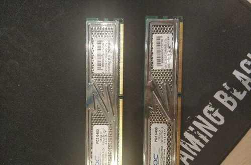 Оперативная память OCZ 2 гб (1 гб x 2) DDR2 800 мг