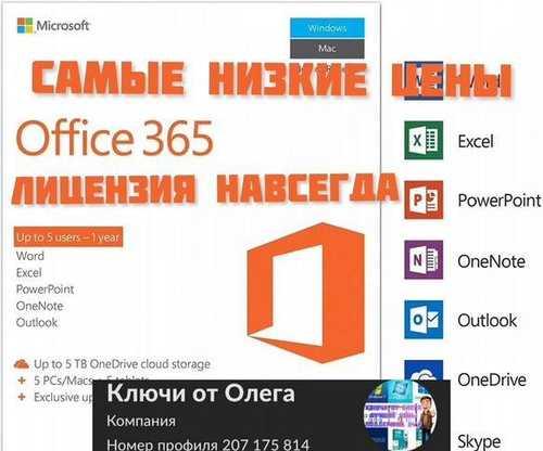 Лицензия Office 365 навсегда