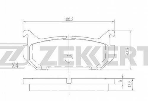Тормозные колодки дисковые Zekkert BS-2037