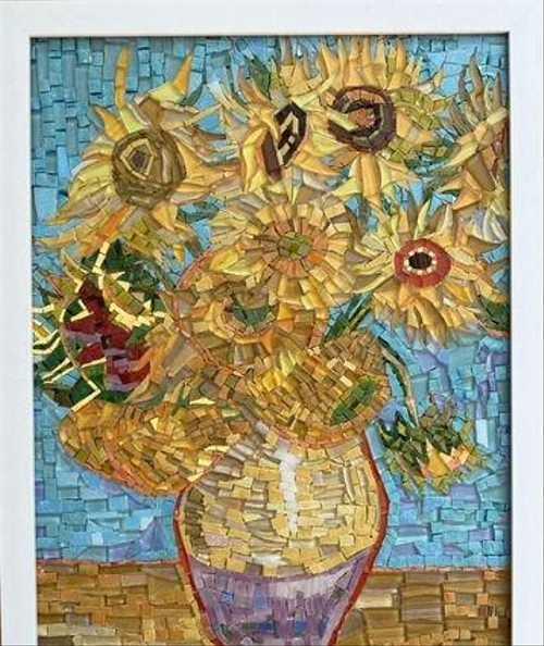 Мозаика по картине «Подсолнухи», Ван Гог