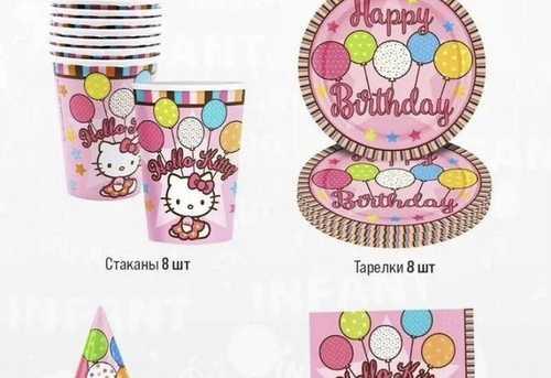 Одноразовая посуда hello kitty