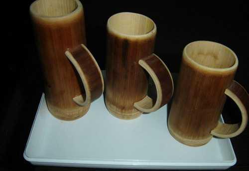 Кружки из бамбука (3 шт.)