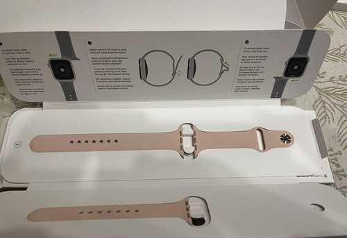 Apple браслет 44 mm розовый силикон